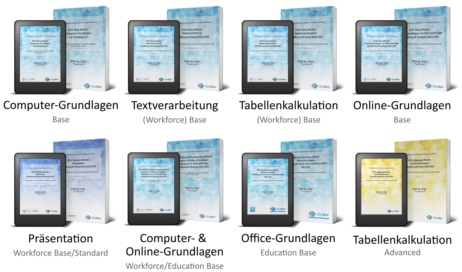 Übersicht Lehrbücher, Schulungen und Prüfungen - EduBox GmbH