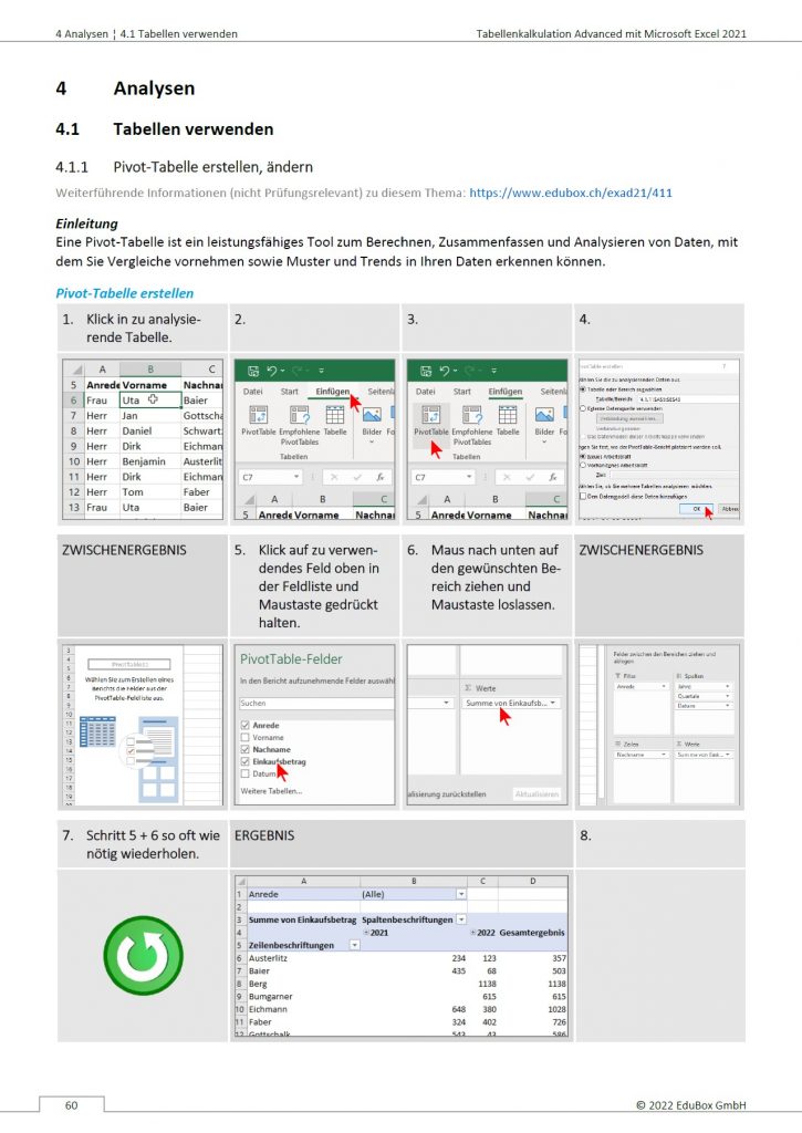 Lehrbuch: Tabellenkalkulation Advanced mit Microsoft Excel 2021/365 (AM4, ICDL/ECDL Advanced ...