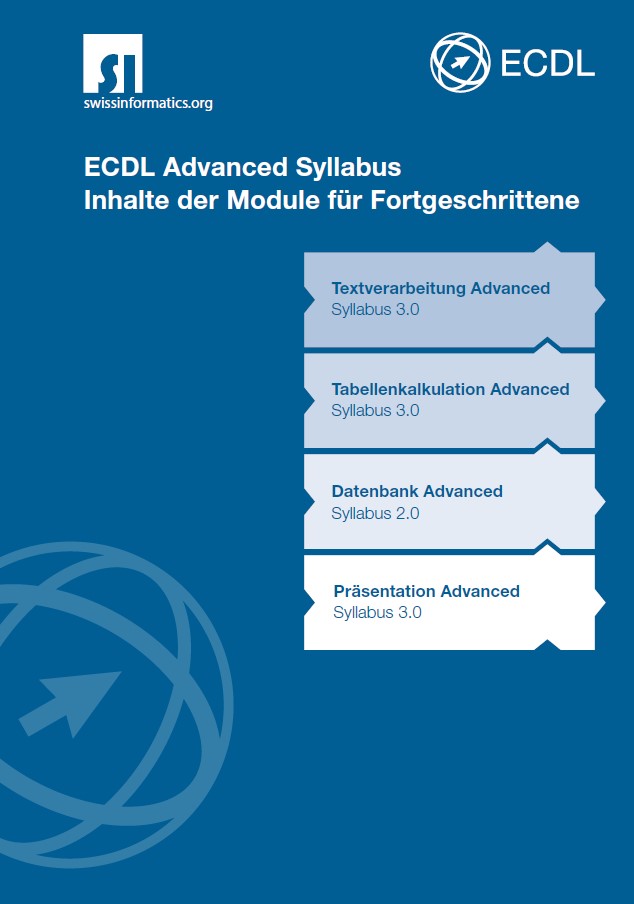 ICDL/ECDL Advanced: Syllabus (Prüfungsinhalte) - EduBox GmbH